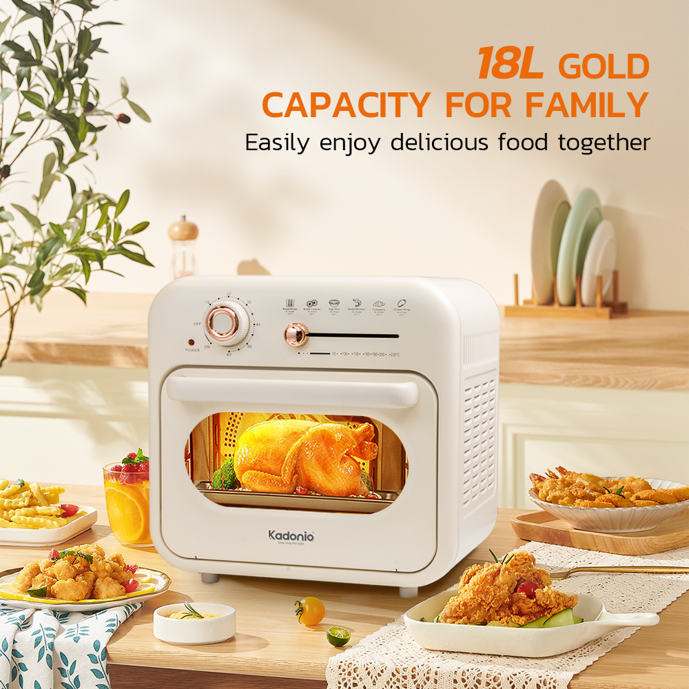 KADONIO 18L Air Fryer Oven Oil-Free Multifunction Electric Double Layer Oven AF03 (BOLDBOX SHOPPING)